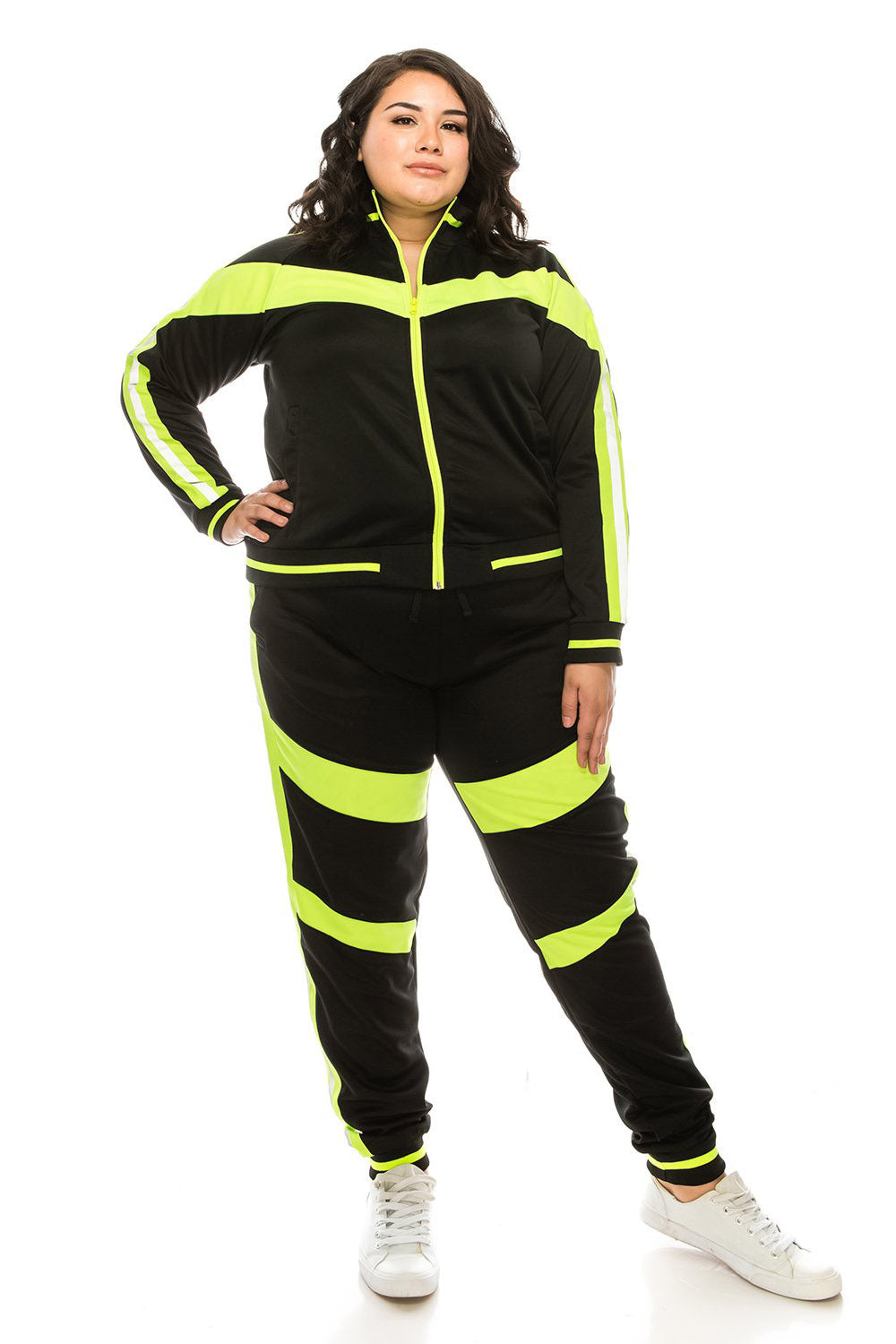 Reflective Neon Striped Track Suit – G-Style USA
