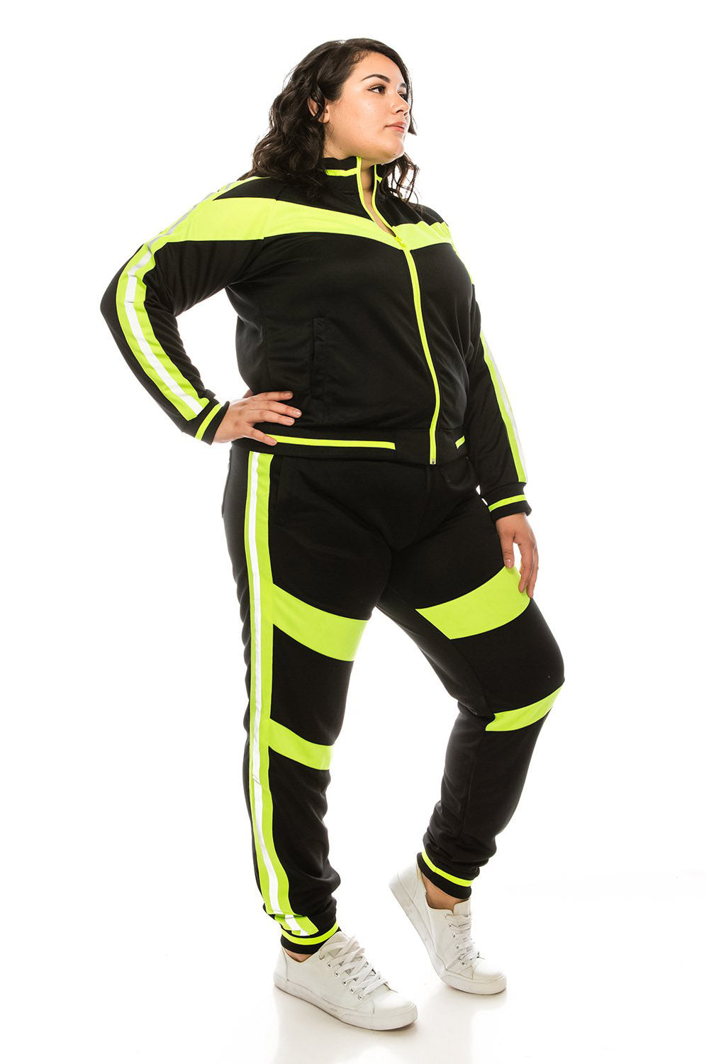 Reflective Neon Striped Track Suit – G-Style USA